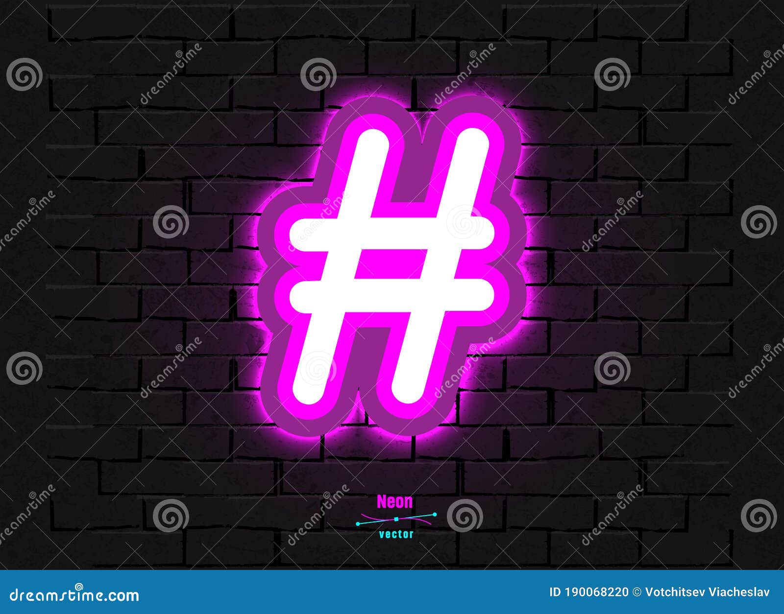 Neon Symbol Deaf-mute Or Workgroup Red Color Vector Illustration Image ...