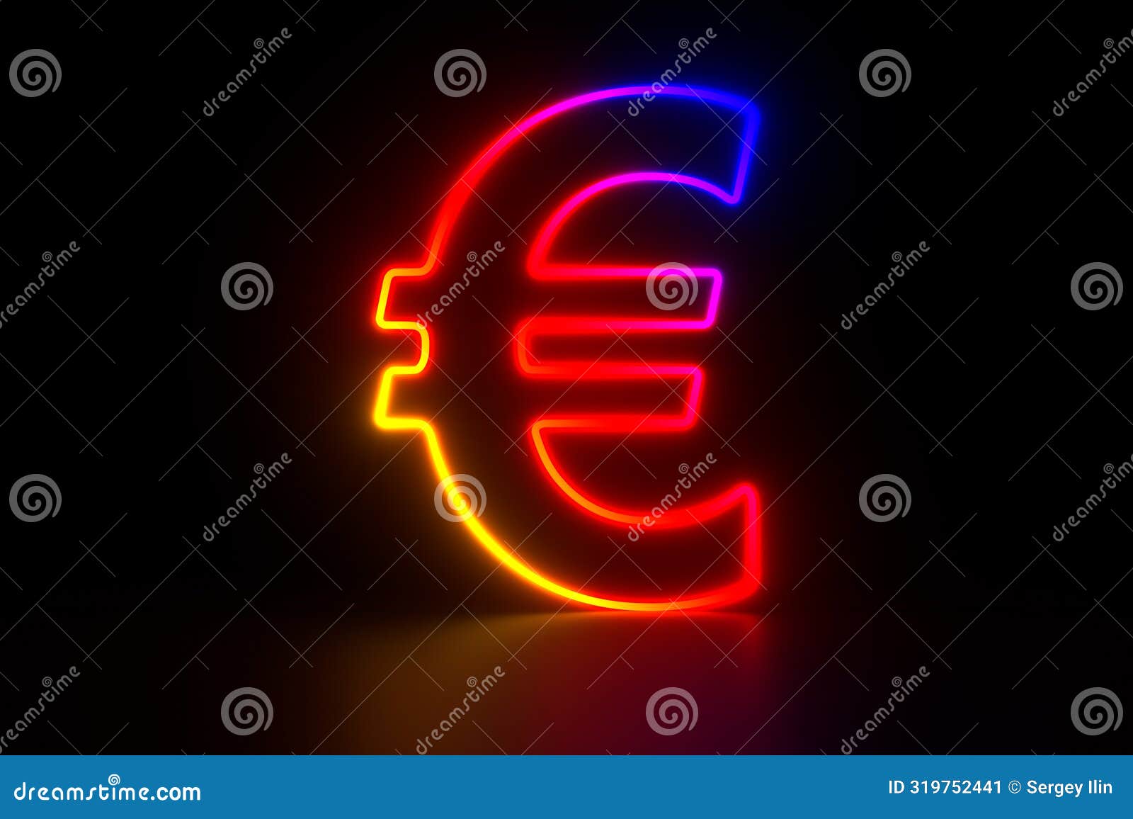 Neon Lit AI Symbol On A Glass Building, Representing The Presence Of ...