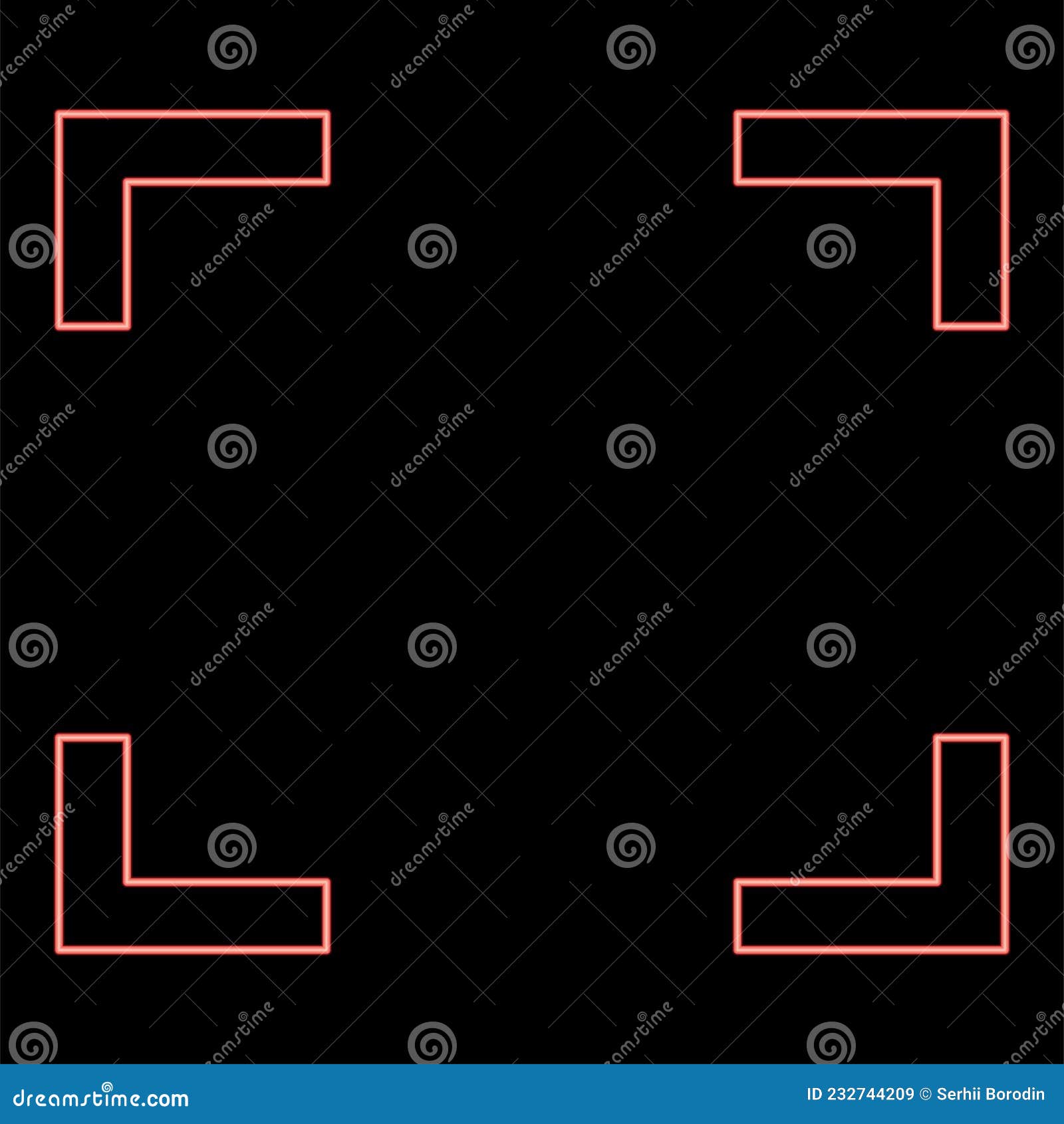 Neon Symbol Full Screen Red Color Vector Illustration Flat Style Image ...