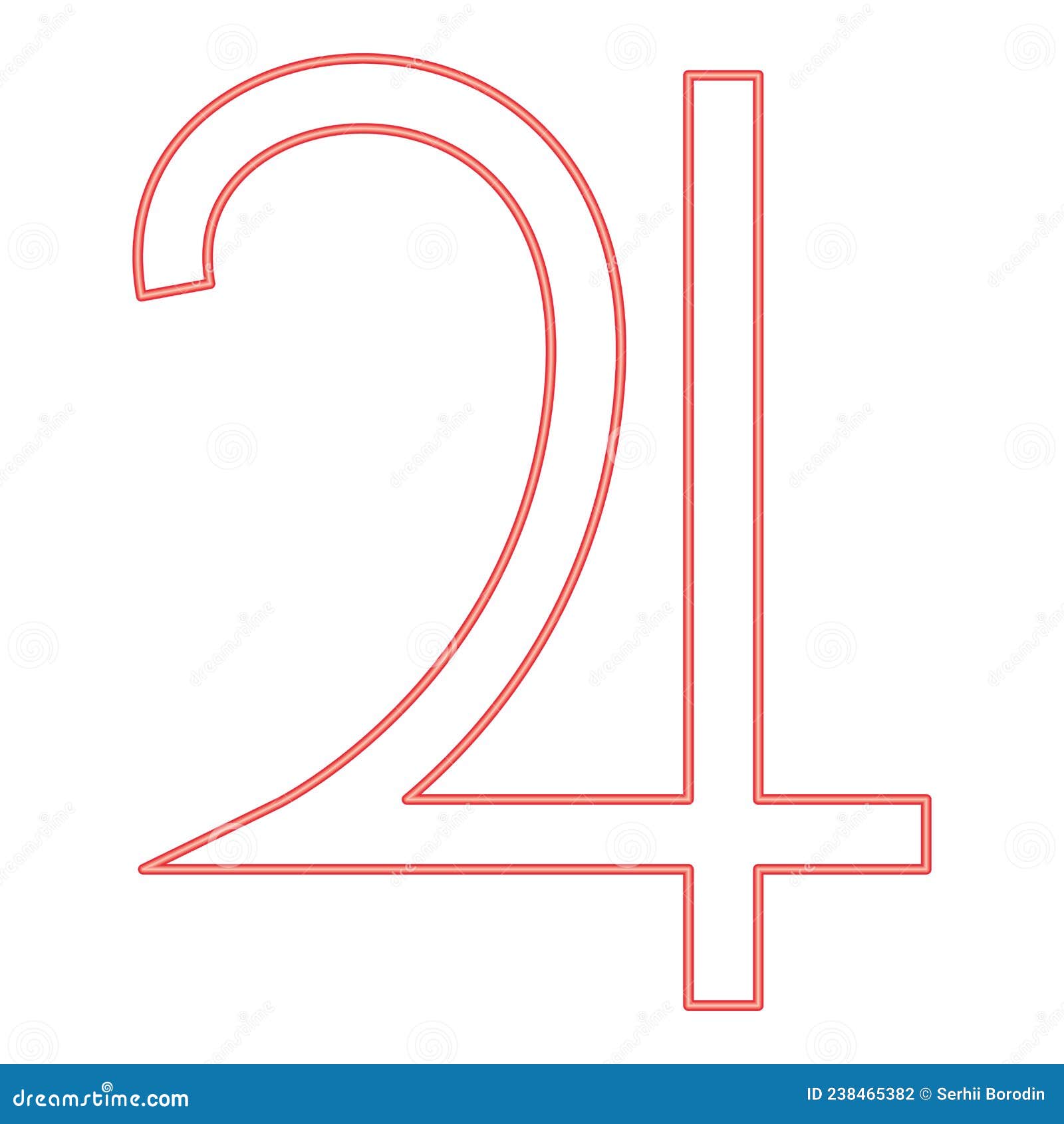 Neon Symbol Jupiter Red Color Vector Illustration Image Flat Style ...