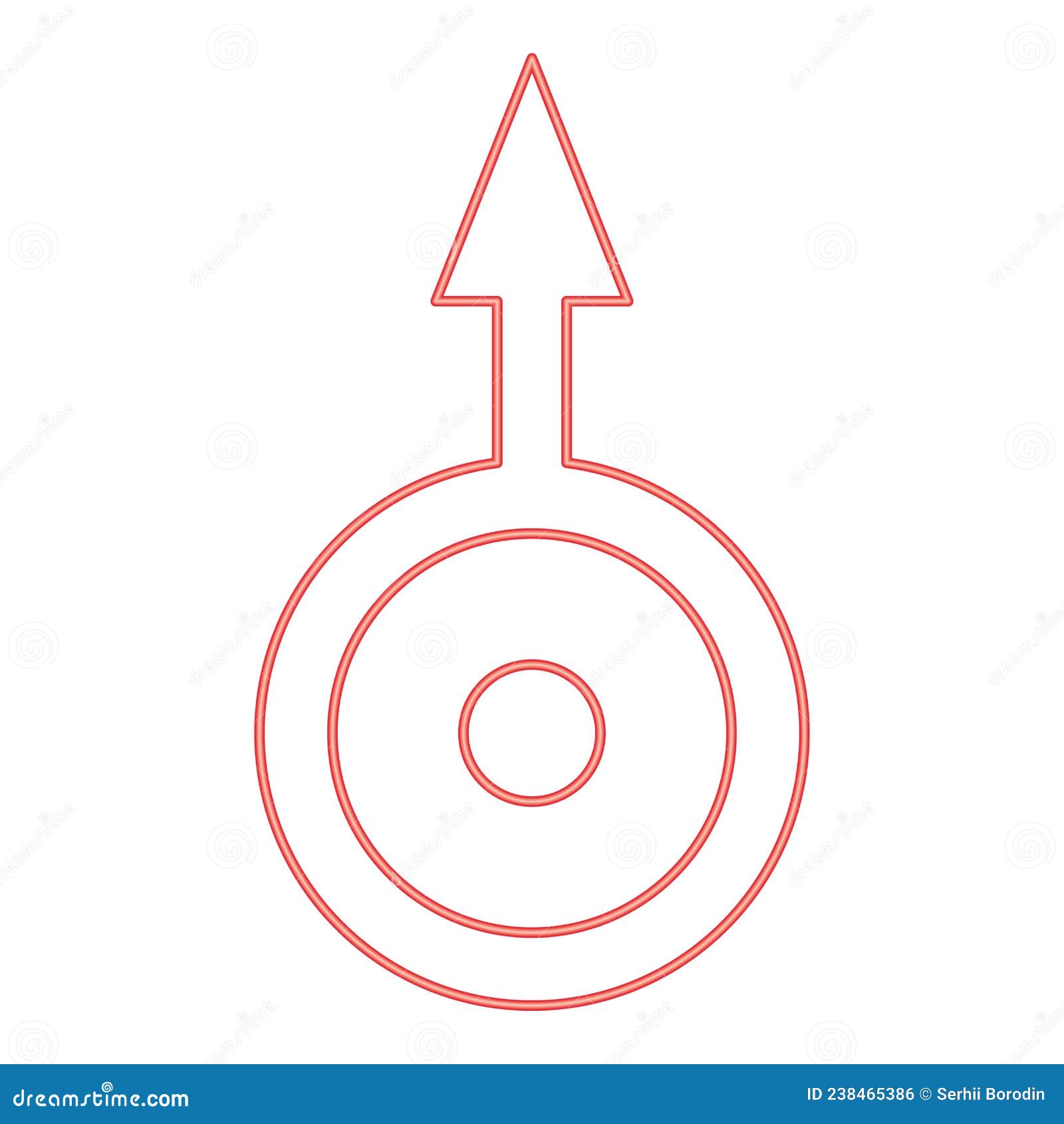 Neon Symbol Uranus Red Color Vector Illustration Image Flat Style Stock ...