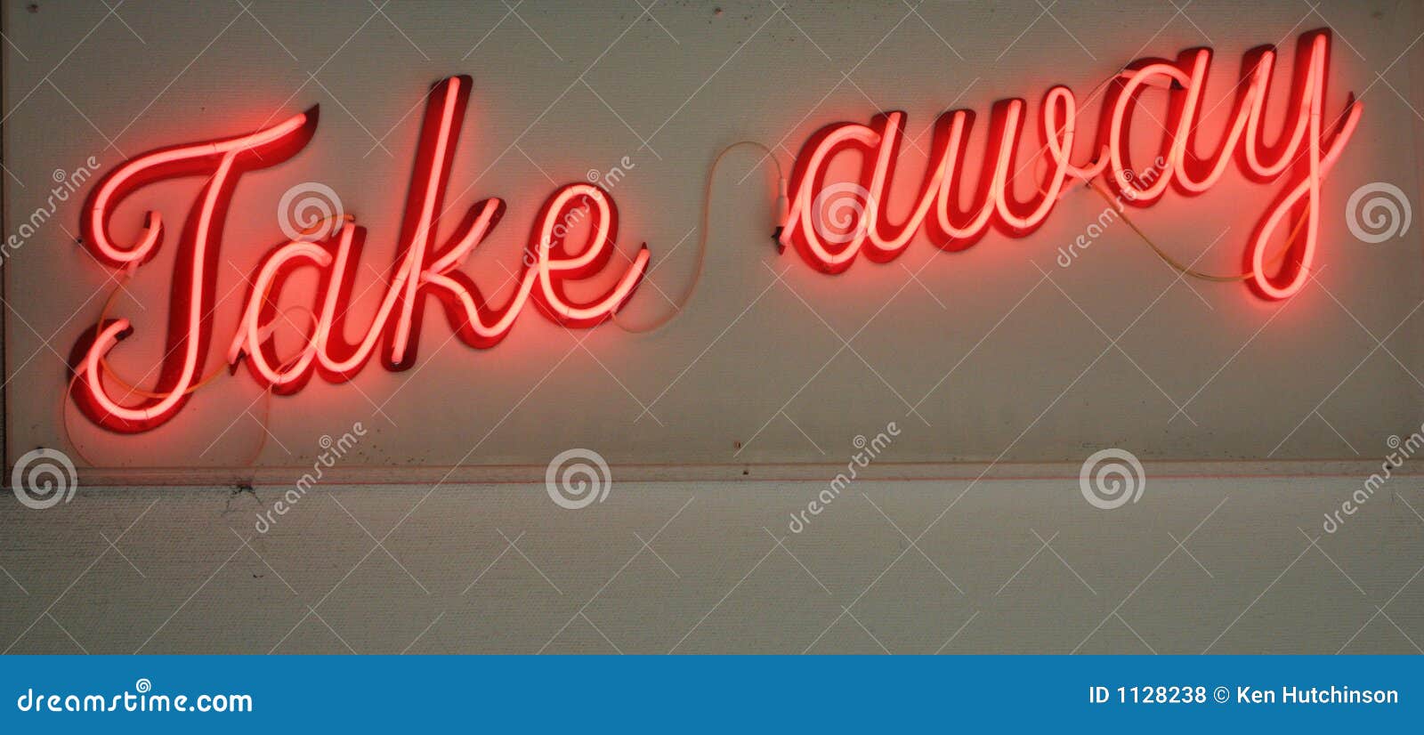 Neon Take Away stock photo. Image of sign, basel, food - 1128238
