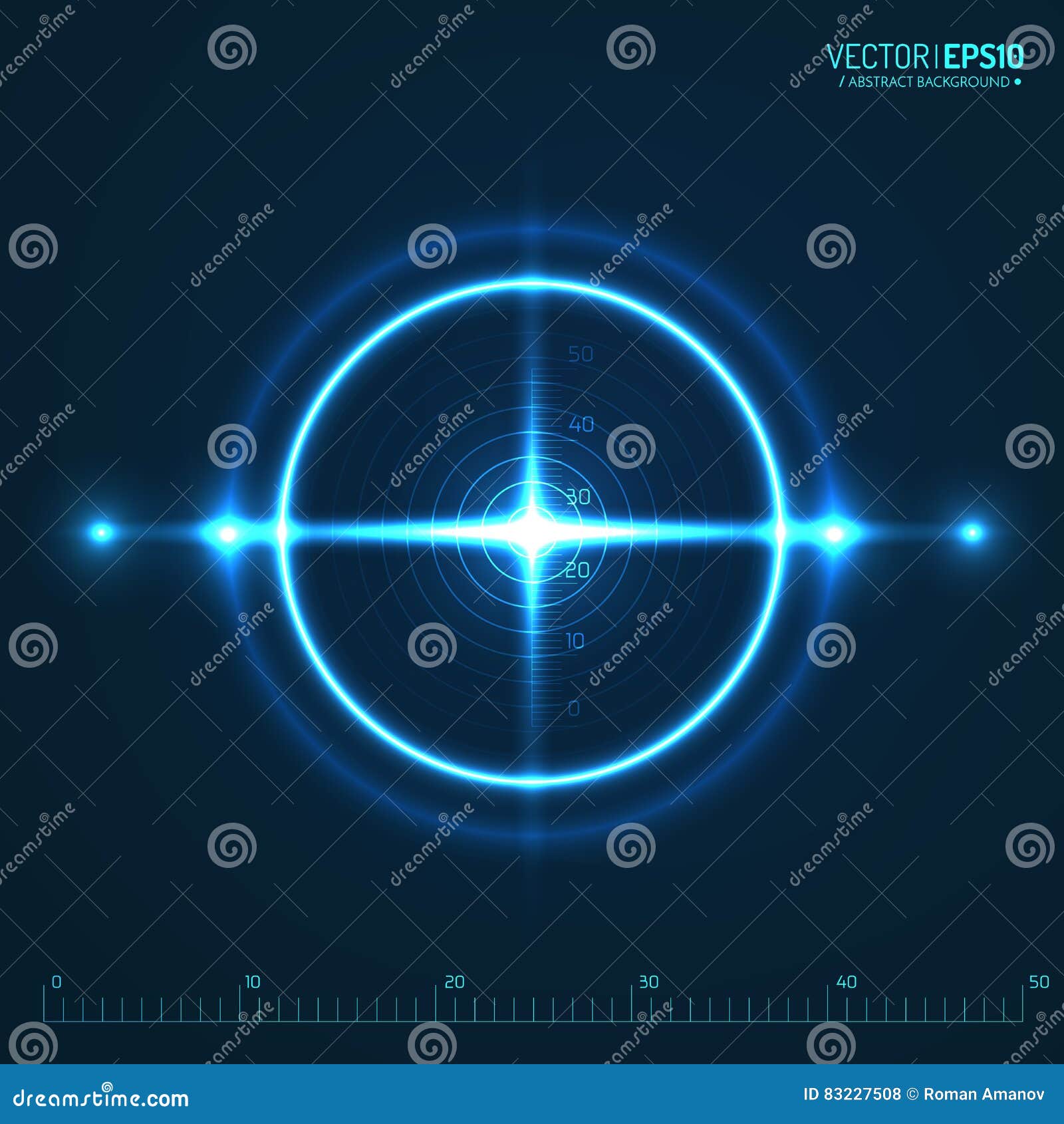 Neon Target . Game Interface Element Stock Vector - Illustration of ...
