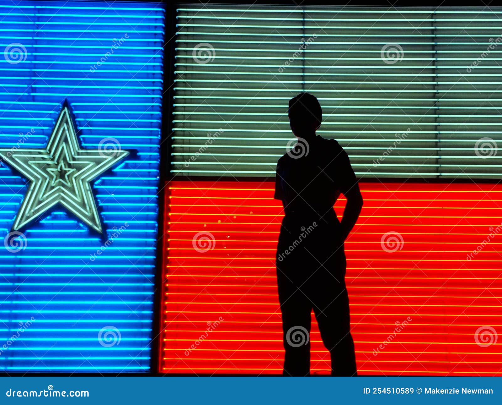 Neon Texas flag stock image. Image of silhouette, flag - 254510589
