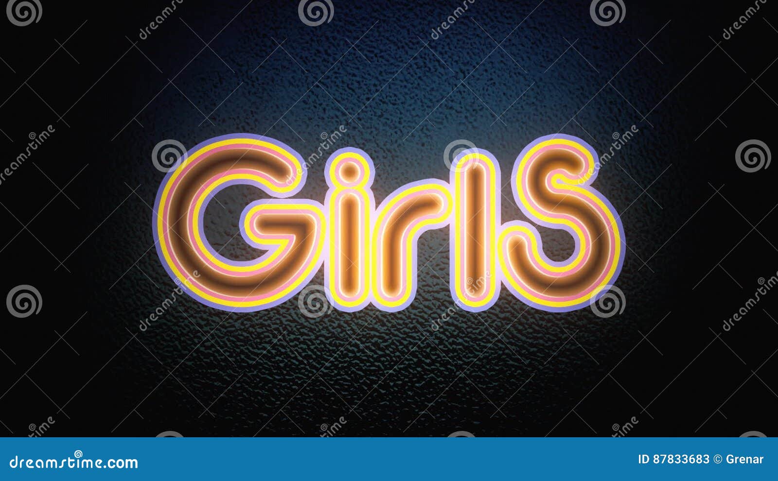 Neon Text Flicker Girls Flat Stock Video - Video of ladies, live: 87833683