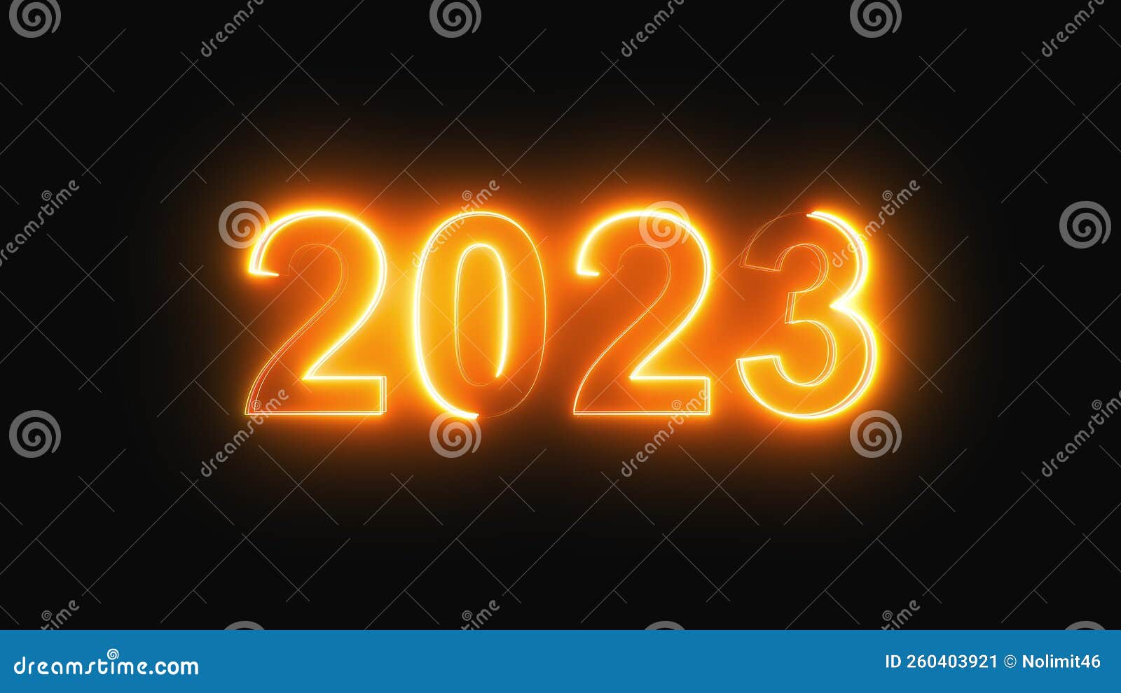 2023 neon text stock illustration. Illustration of graphic - 260403921