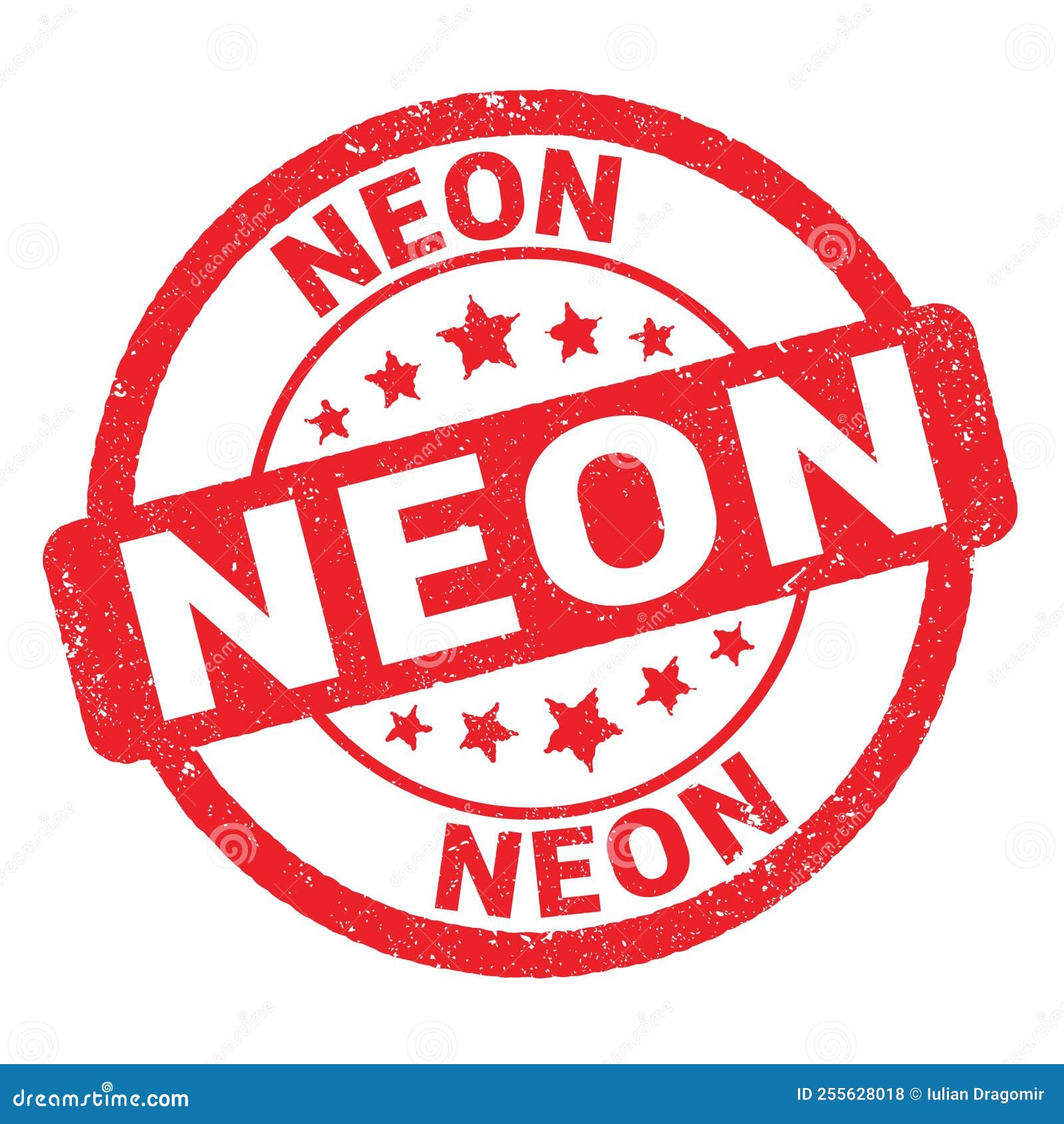 NEON Text Written on Red Stamp Sign Stock Illustration - Illustration ...