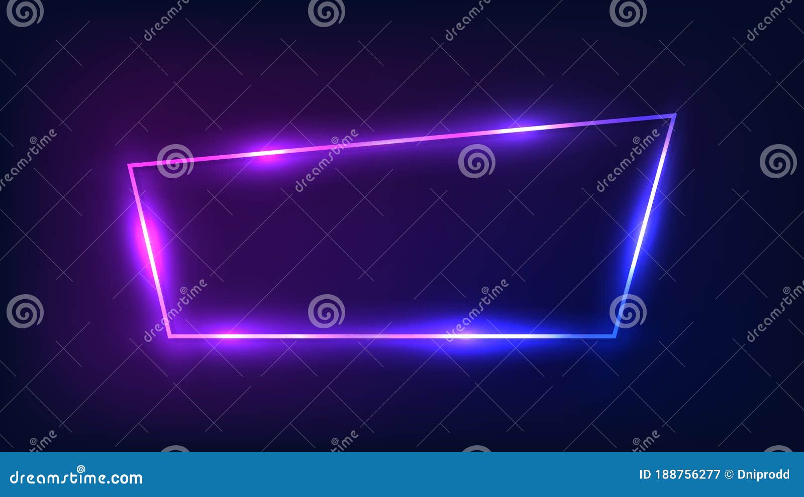 Neon Trapezoid Outline On A Black Background. Generative AI Royalty ...