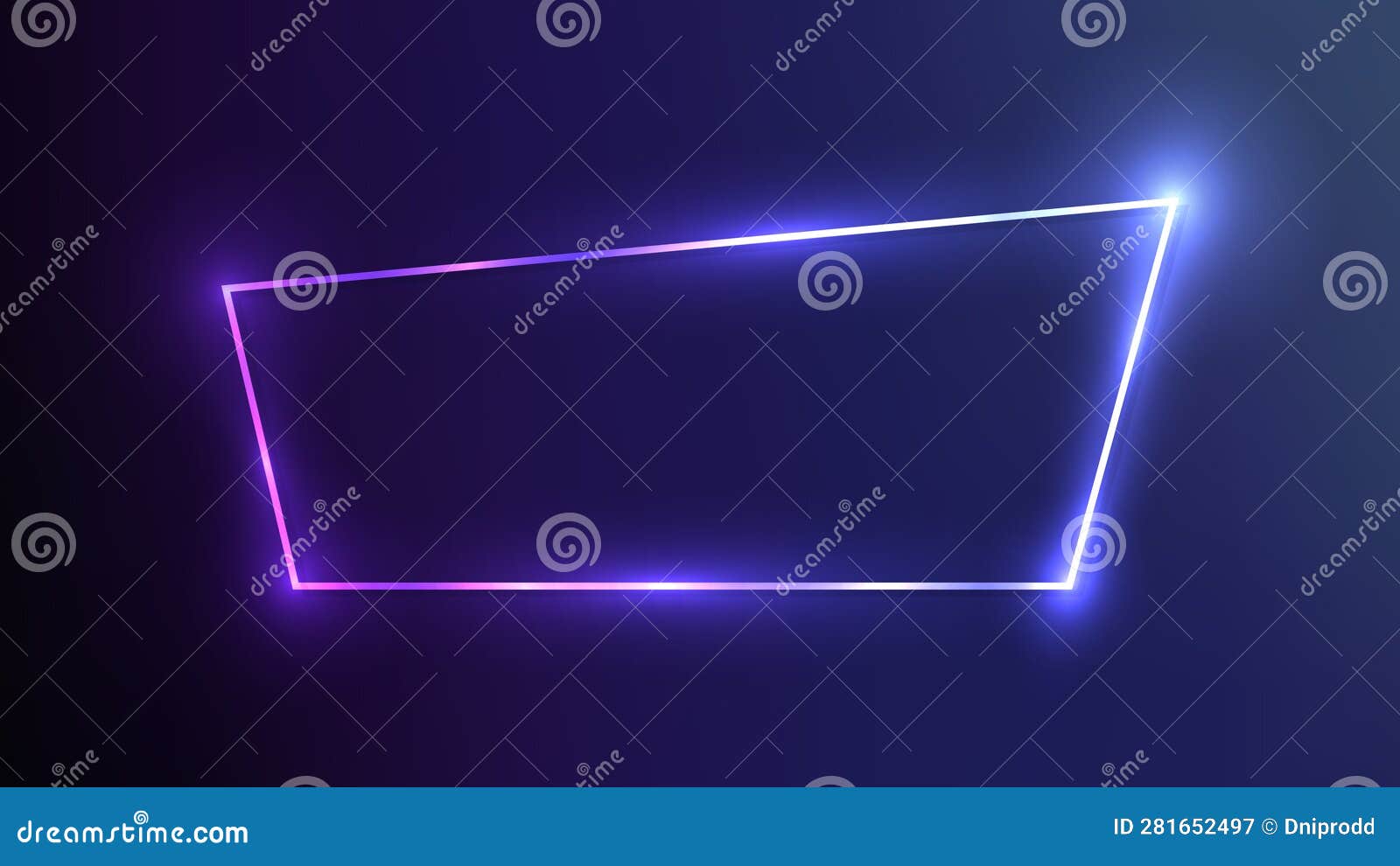 Neon Trapezoid Outline On A Black Background. Generative AI Royalty ...