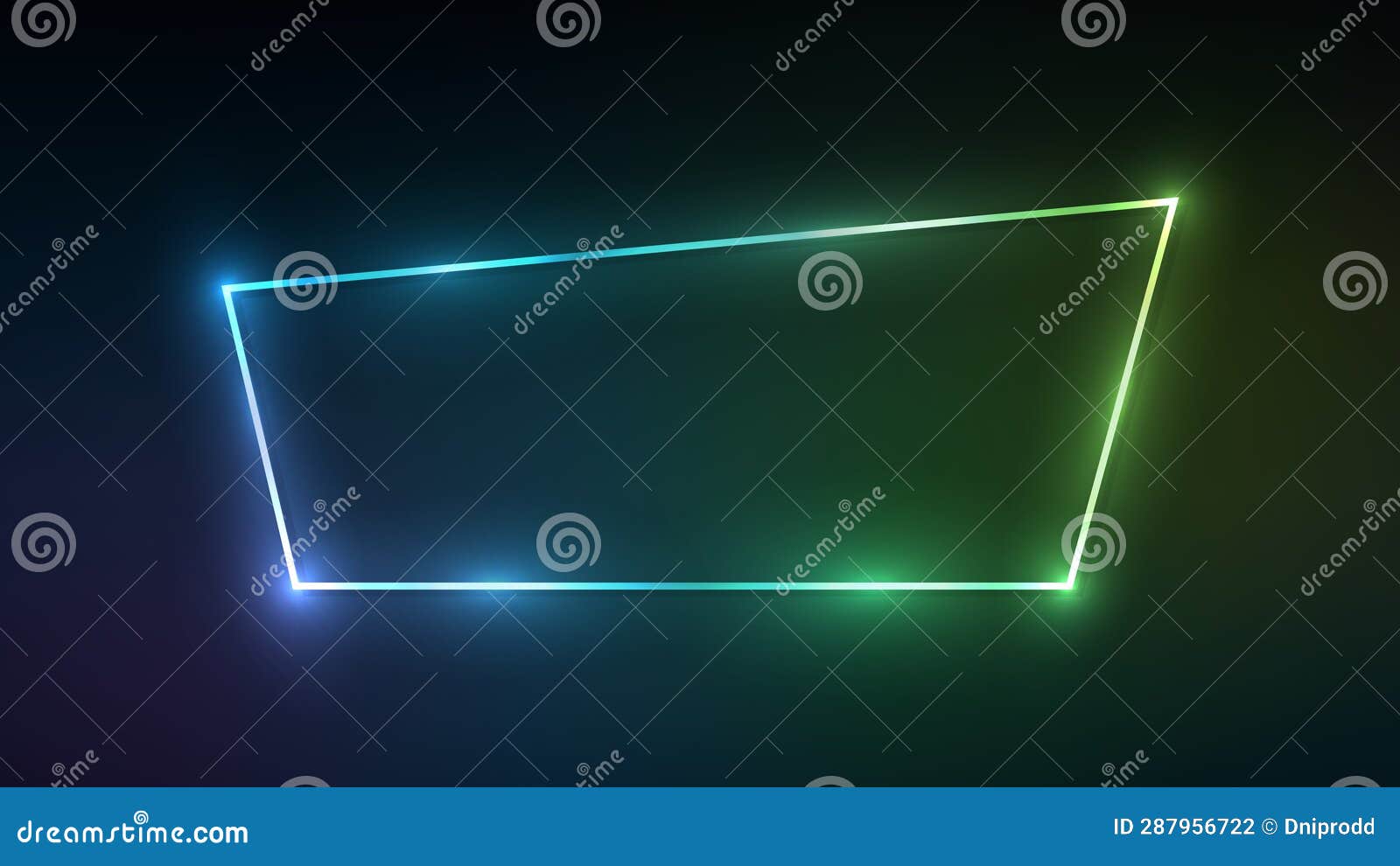 Neon Trapezoid Outline On A Black Background. Generative AI Royalty ...