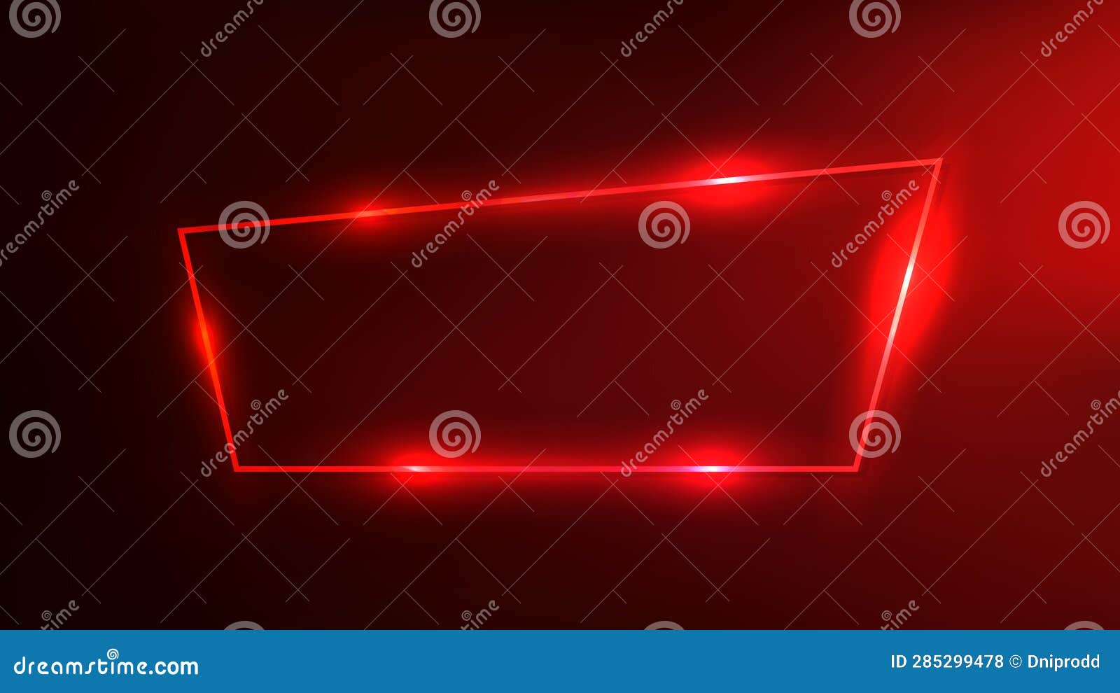 Neon Trapezoid Outline On A Black Background. Generative AI Royalty ...