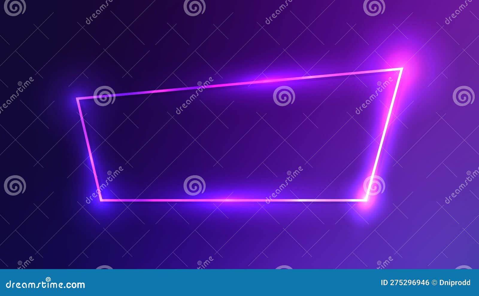 Neon Trapezoid Outline On A Black Background. Generative AI Royalty ...