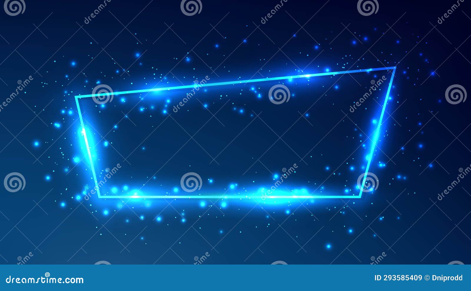 Neon Trapezoid Outline On A Black Background. Generative AI Royalty ...