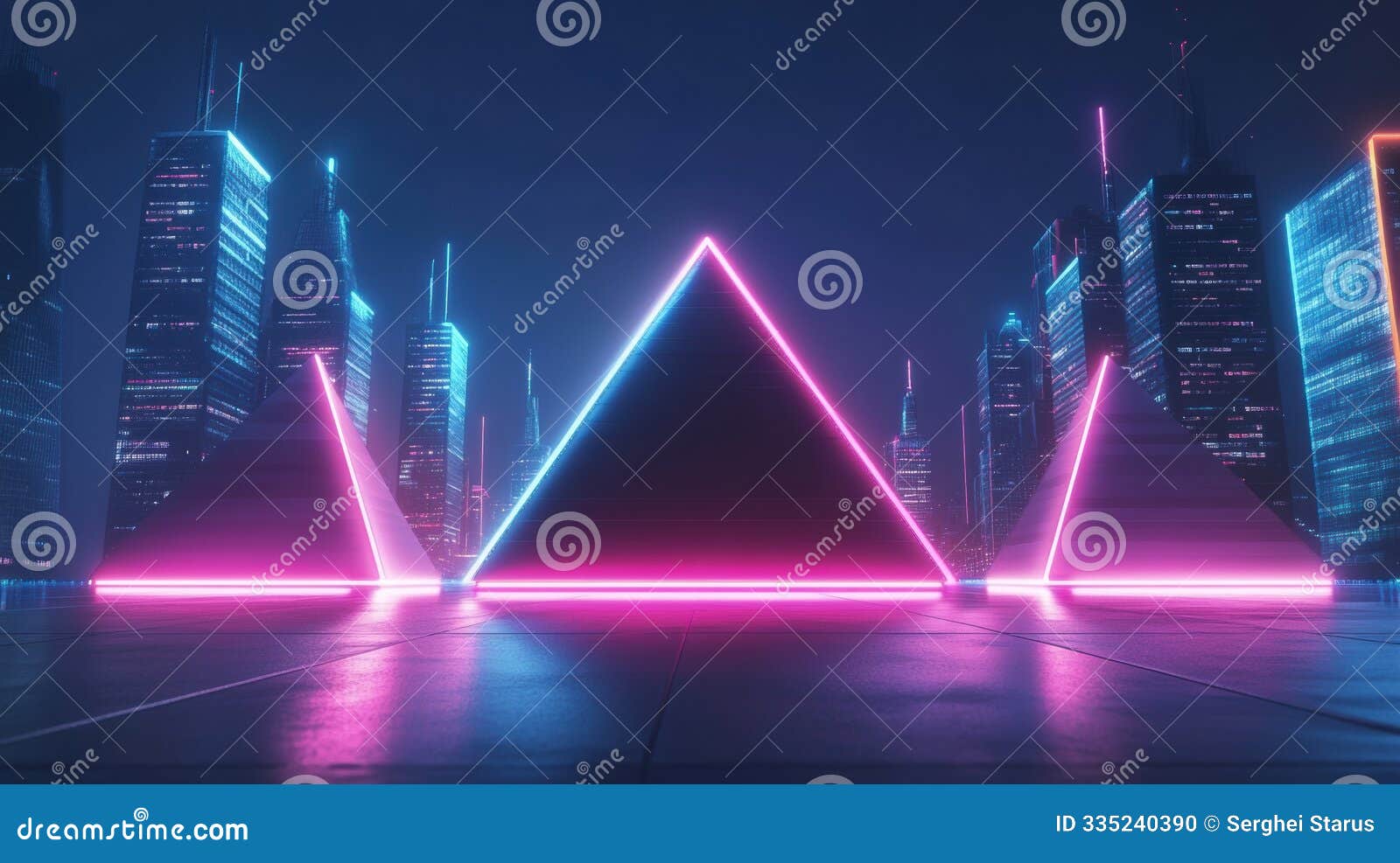 Neon Triangle Frame With Palm Leaves Stock Image | CartoonDealer.com ...