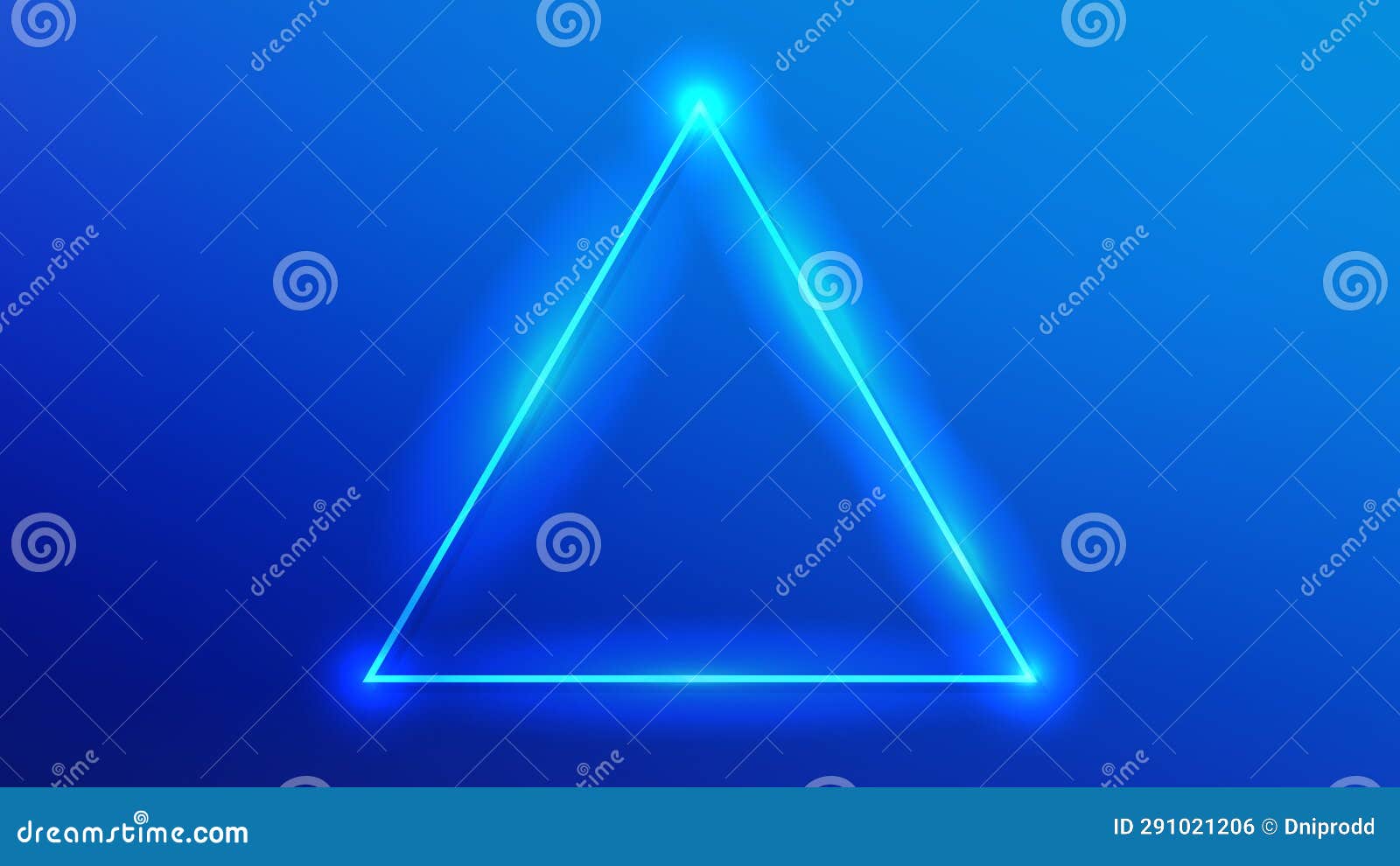 Neon Triangle Frame with Shining Effects Stock Illustration ...