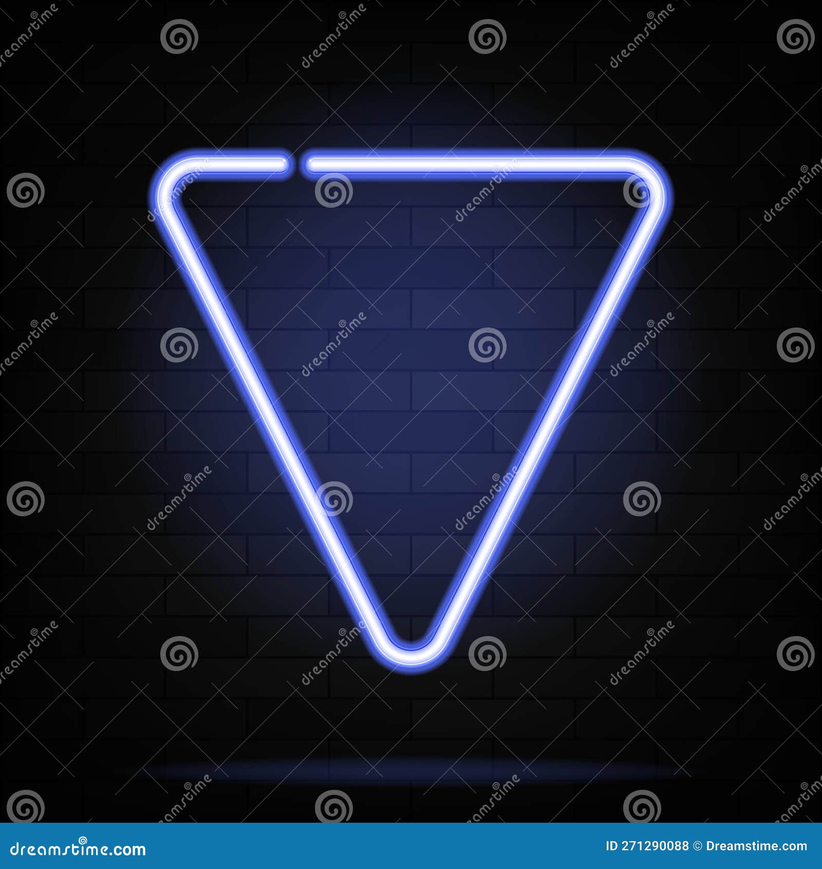 Neon Triangle Shape. Vector Illustration. Bright Trendy Figures for ...