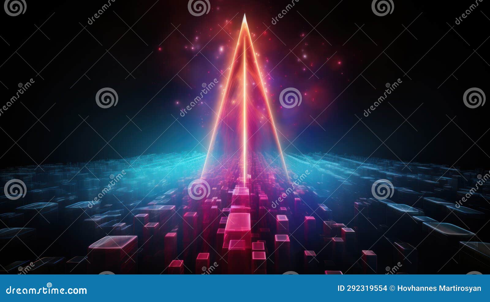 Neon Triangle. Triangles Neon Lights Frame. Neon Light Geometric ...