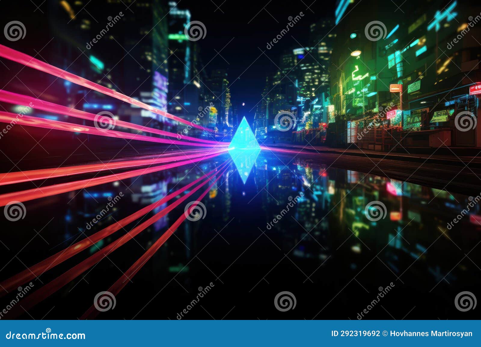 Neon Triangle. Triangles Neon Lights Frame. Neon Light Geometric ...