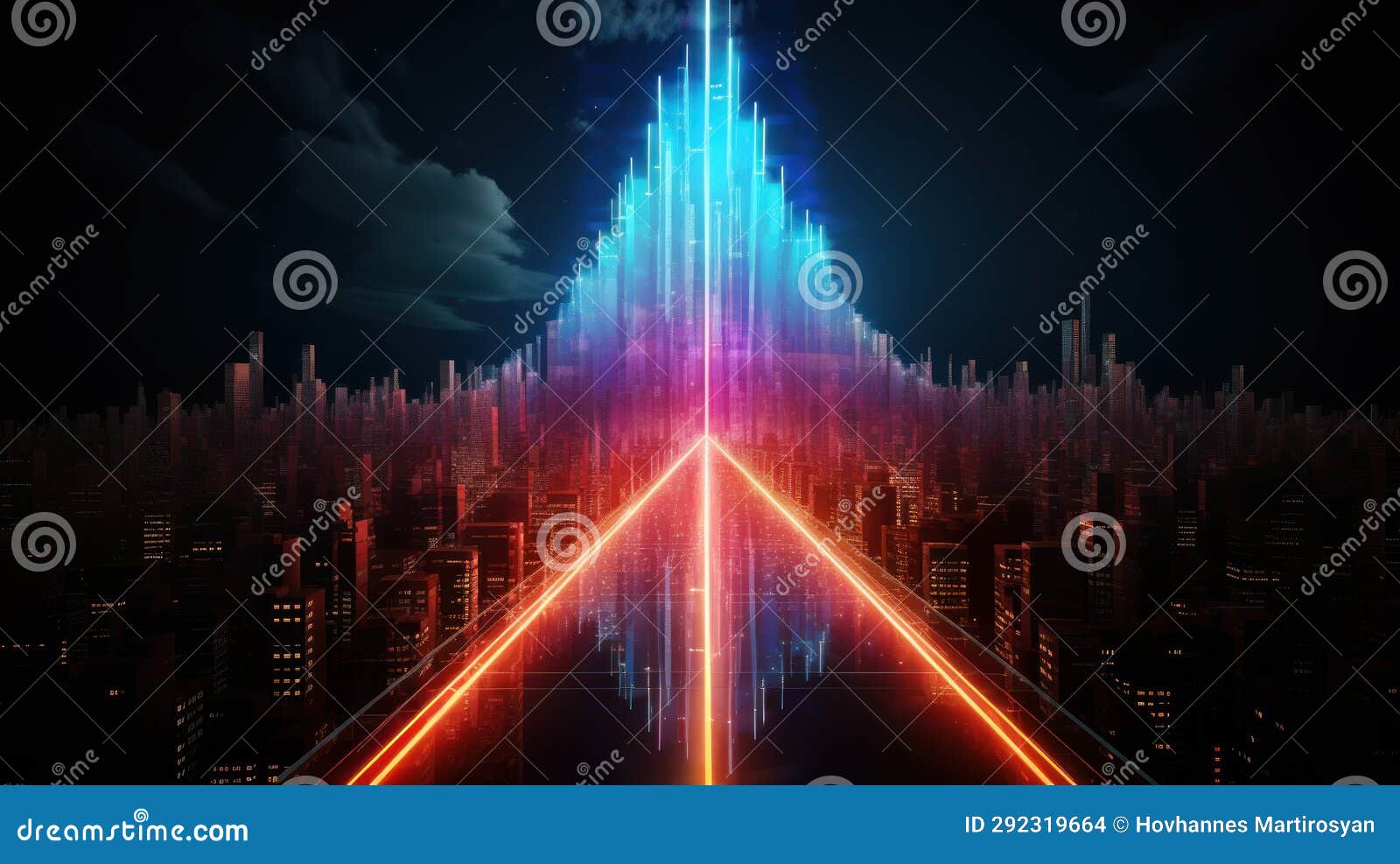 Neon Triangle. Triangles Neon Lights Frame. Neon Light Geometric ...