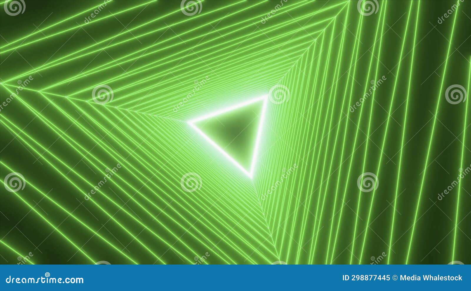 Neon Triangles, Abstract Neon Background, Flight Forward through ...