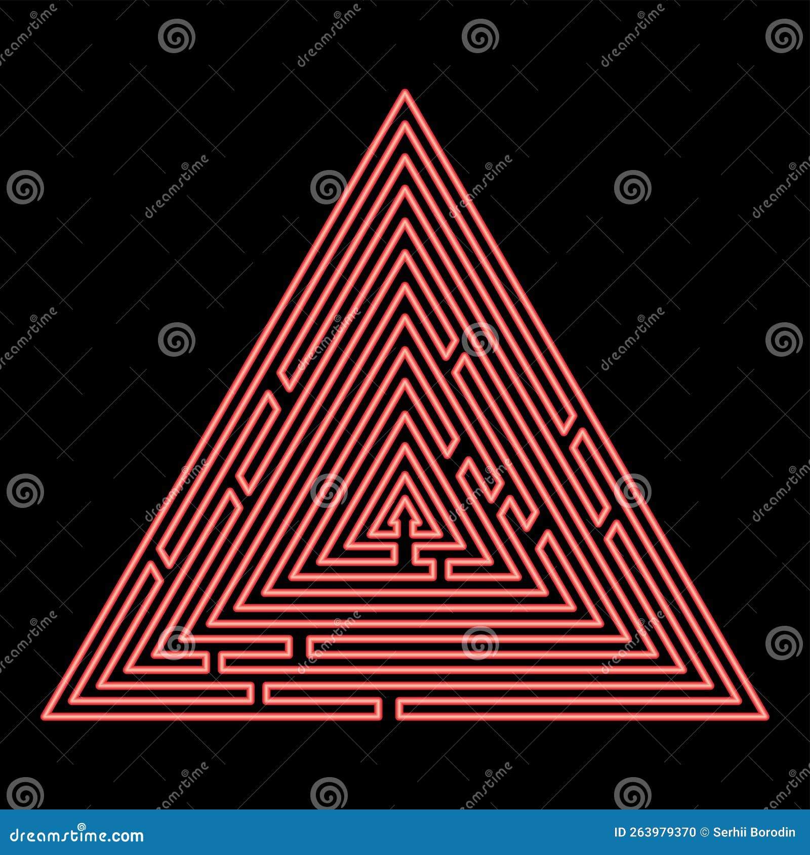Neon Triangular Labyrinth Maze Conundrum Labyrinth Conundrum Red Color ... Neon Triangular Labyrinth Maze Conundrum Labyrinth Conundrum Red Color ...