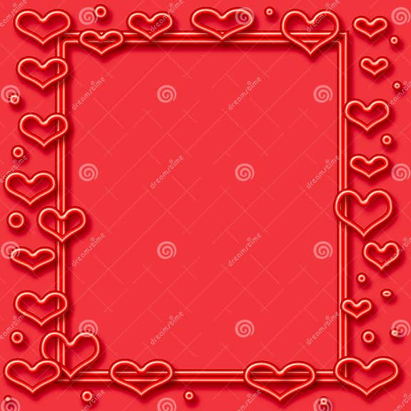 Neon valentine frame stock illustration. Illustration of hearts - 3949530