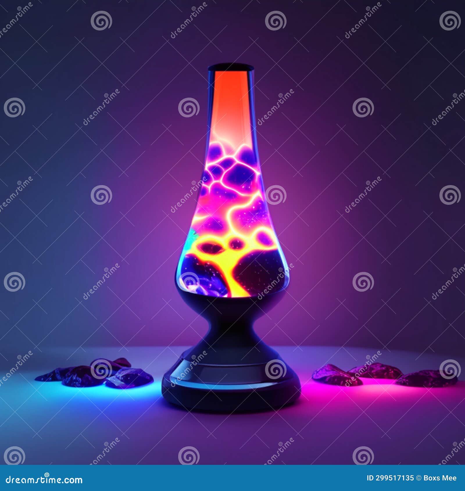 Neon Vase with a Glowing Pattern. 3d Rendering Stock Illustration ...