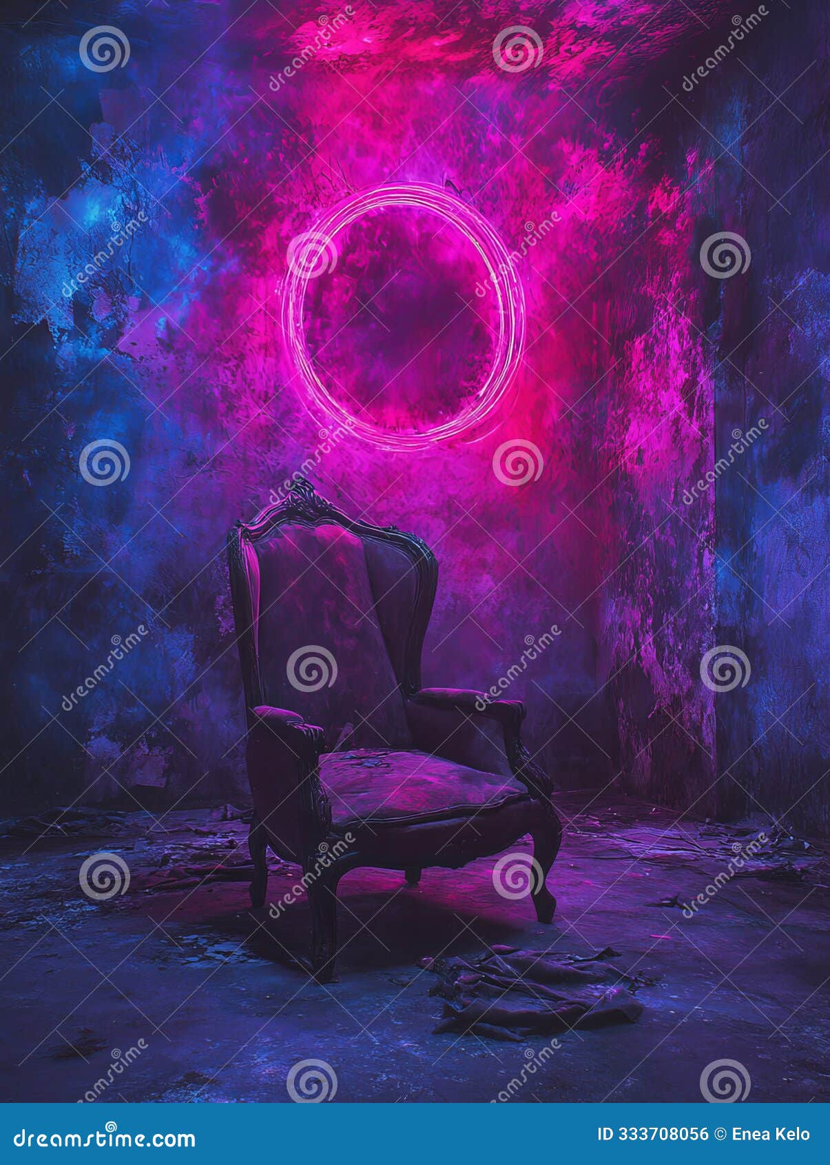 Neon Void Room stock illustration. Illustration of ascii - 333708056