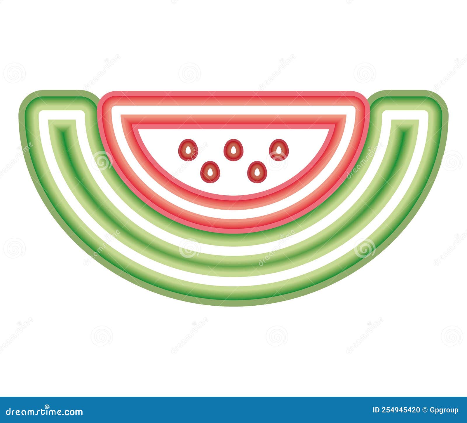 Neon watermelon design stock illustration. Illustration of vector ...