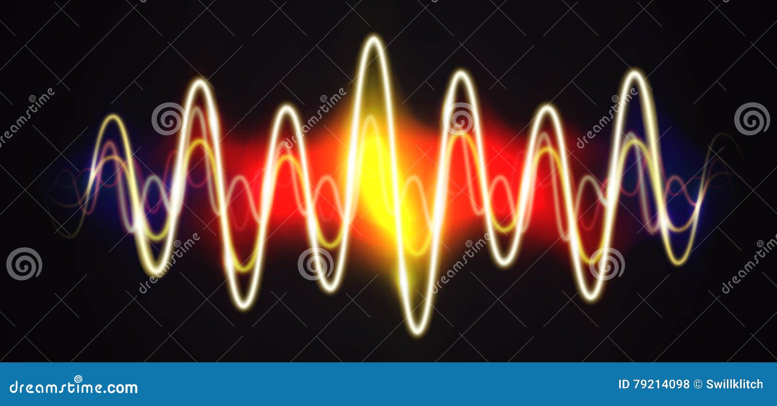 Neon Waveform Shiny Music Sign with Flares Stock Vector - Illustration ...