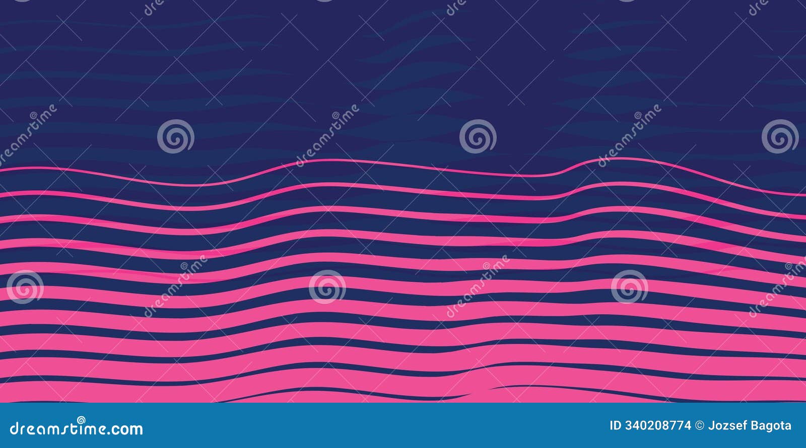Horizontal Wavy Lines Vector Seamless Pattern. | CartoonDealer.com ...