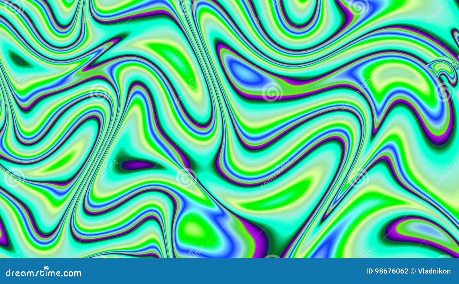 Neon Waves. Illusion. Deformation Time and Space Stock Illustration ...