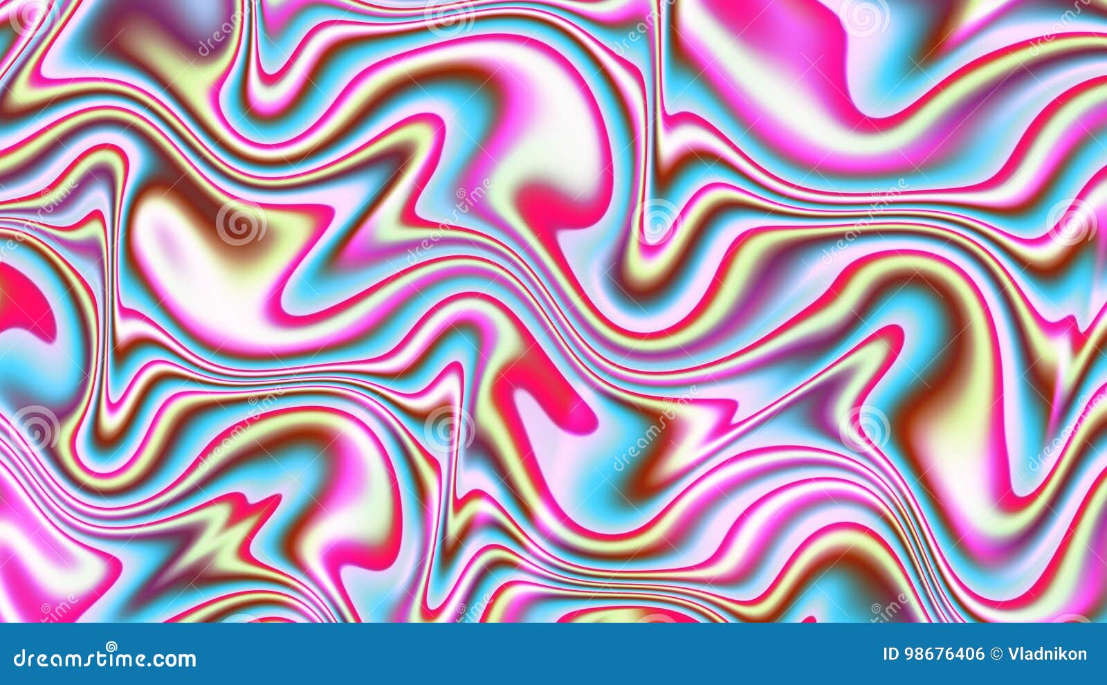 Neon Waves. Illusion. Deformation Time and Space Stock Illustration ...