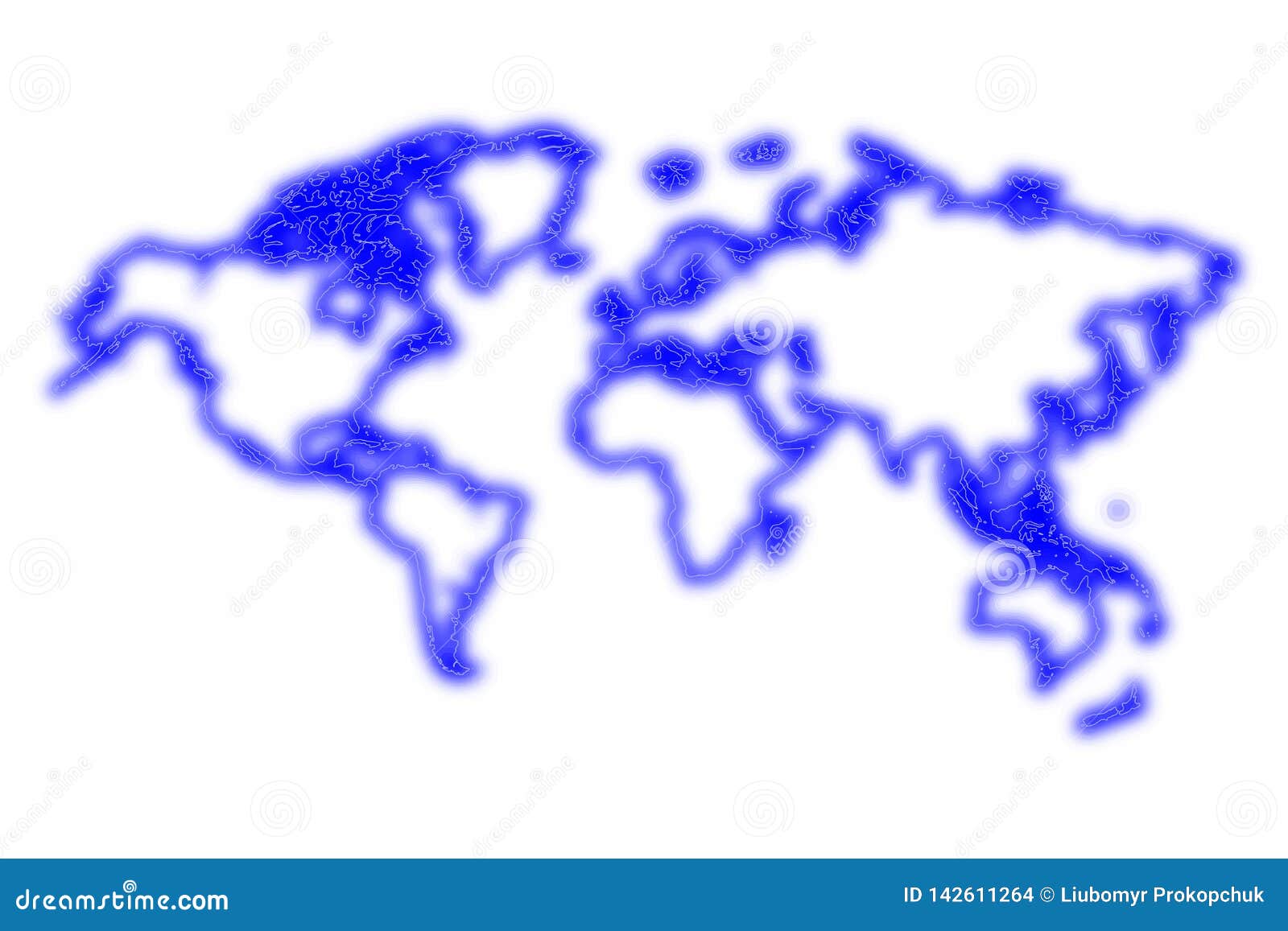 Neon world map stock illustration. Illustration of light - 142611264