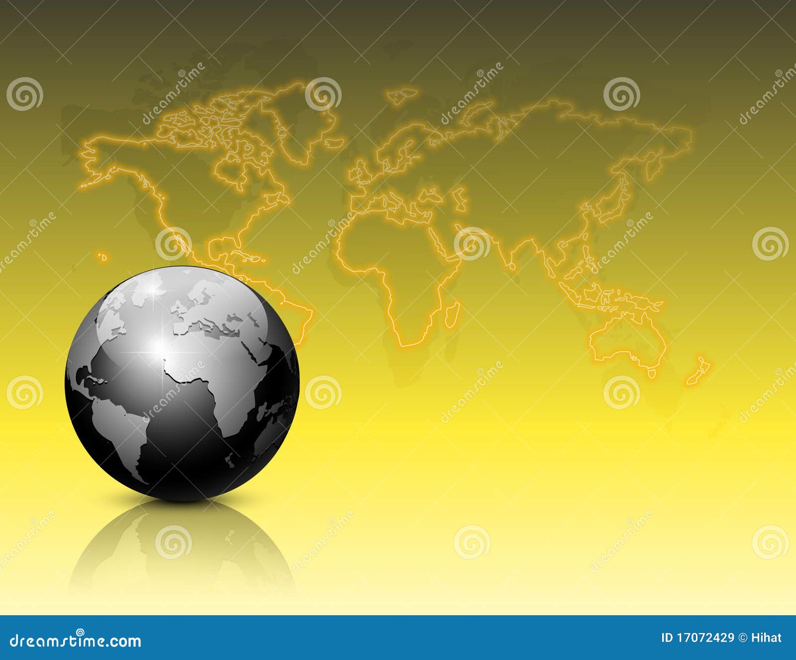 Neon world map with globe stock vector. Illustration of plastic - 17072429