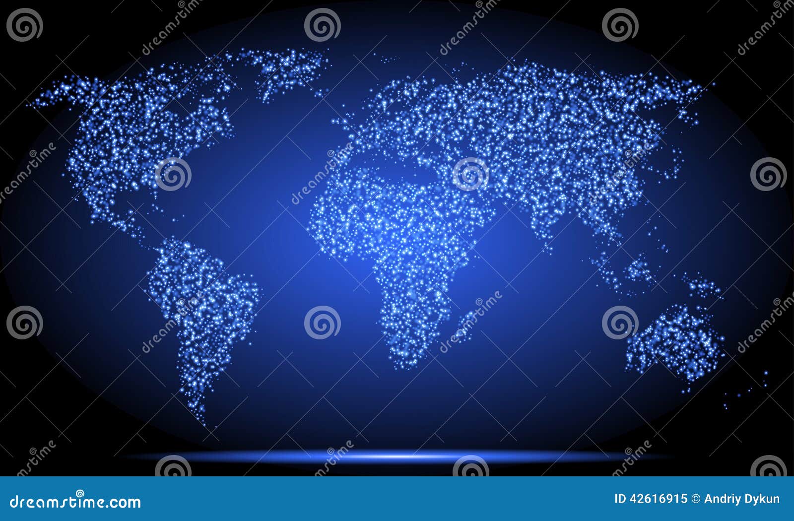 Neon world map stock vector. Illustration of ocean, border - 42616915