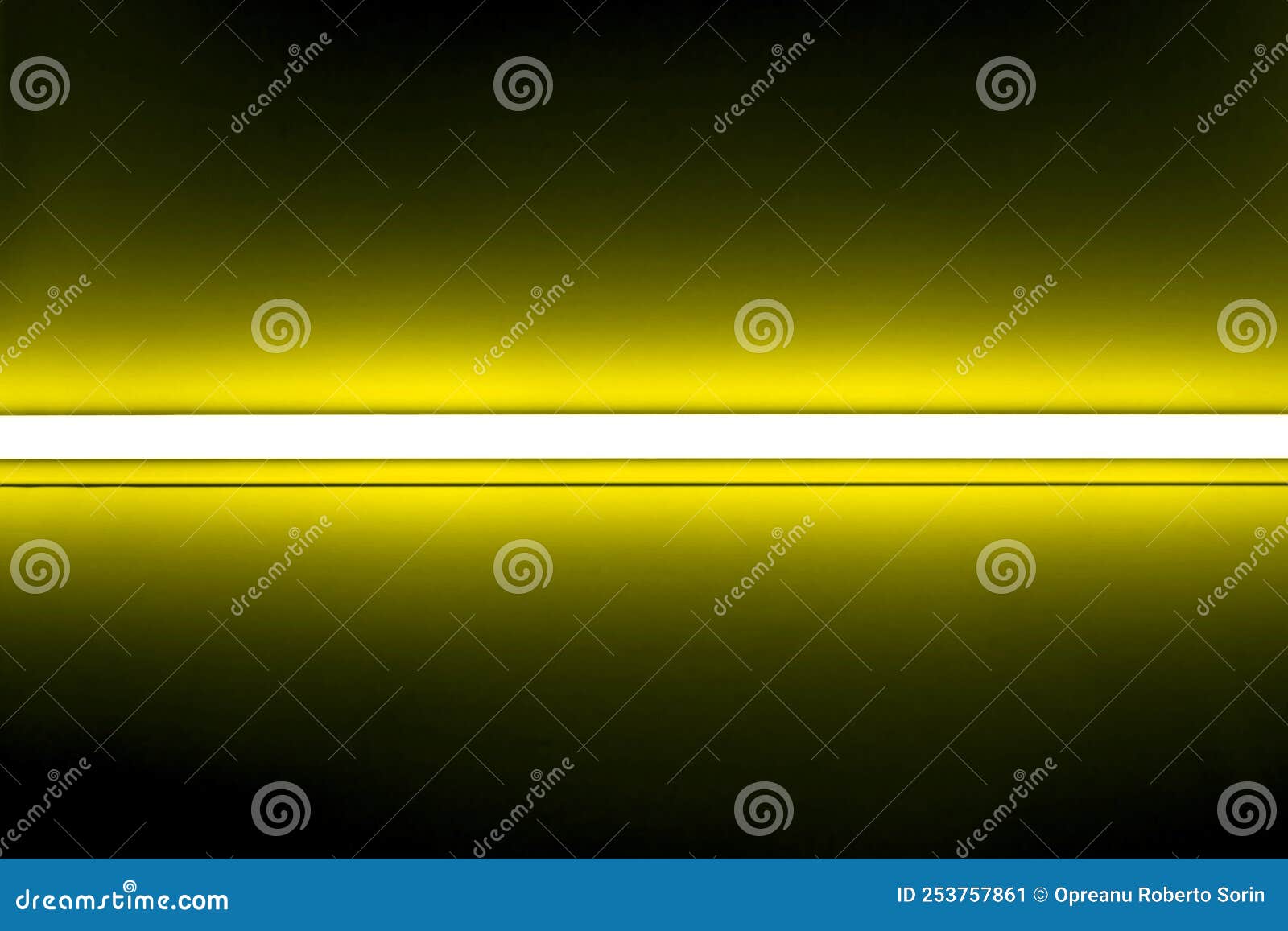 Neon Yellow Lights, Glowing Horizontal Line Stock Illustration ...
