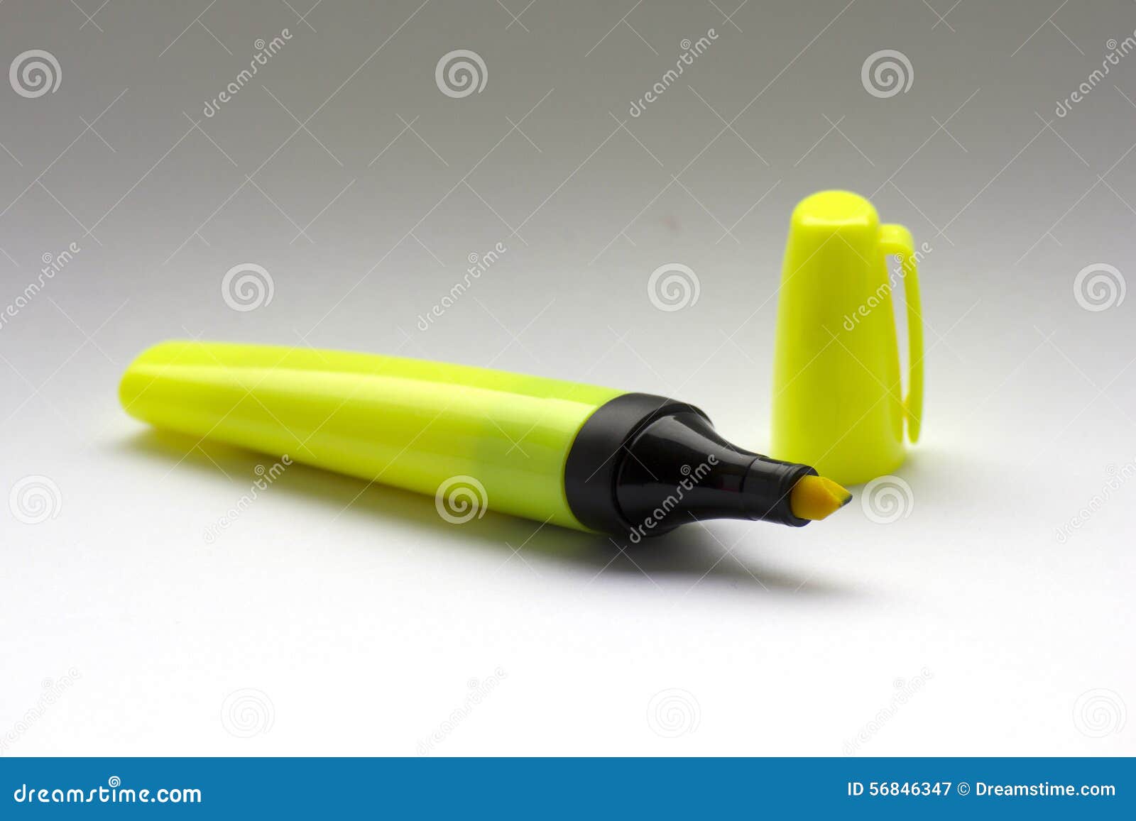 Neon yellow marker stock image. Image of accent, plastic - 56846347