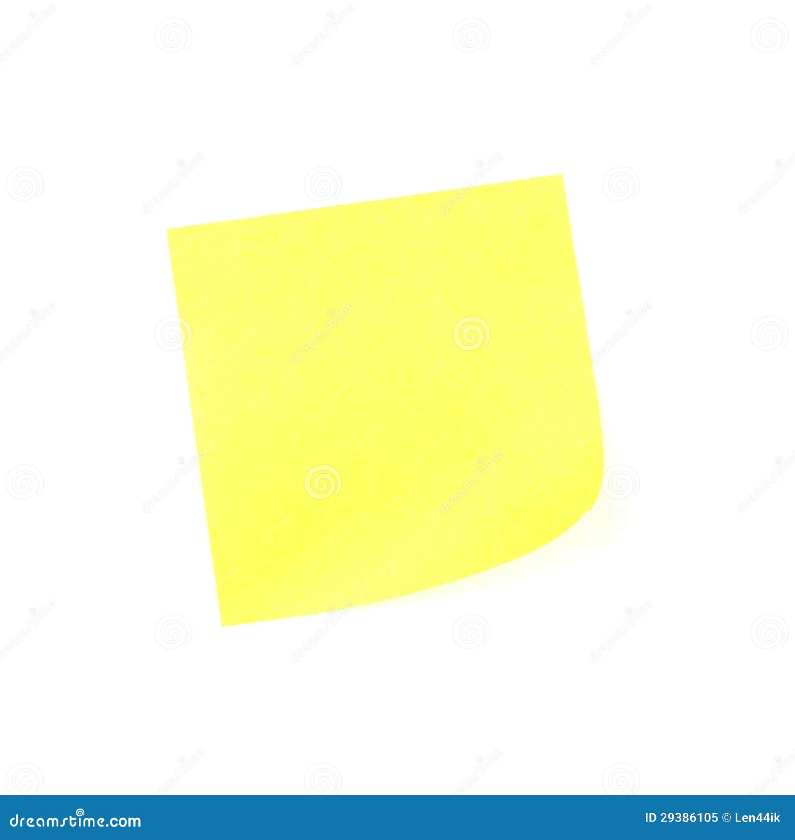 Neon Yellow Sticky Paper Note Stock Image - Image of object, letter ...