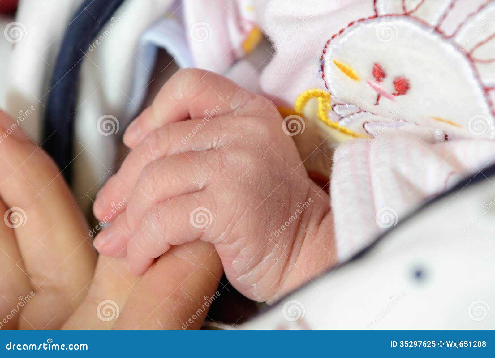 Neonatal hand stock image. Image of hand, clothes, neonatal - 35297625