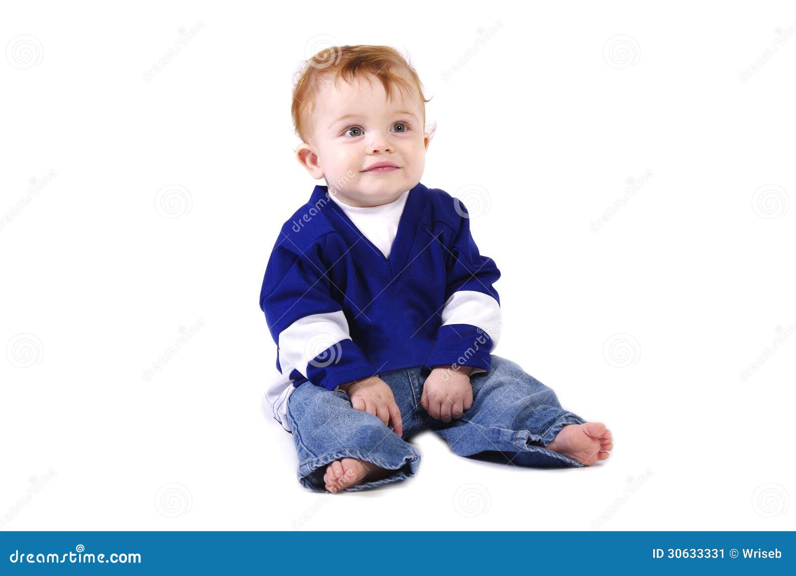 Neonato in jersey di sport immagine stock. Immagine di rosso - 30633331