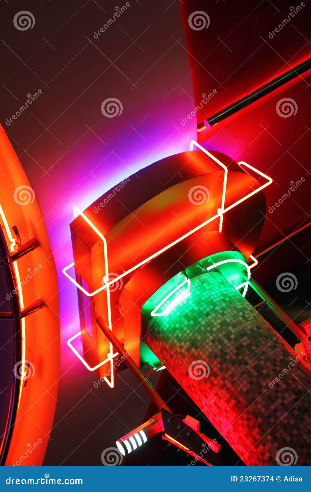 Neonleuchten stockfoto. Bild von halle, hell, unterhaltung - 23267374
