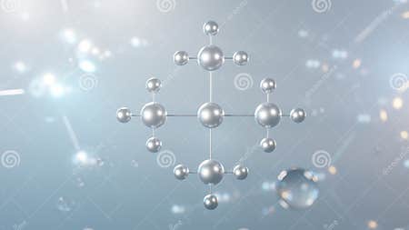 Neopentane Molecular Structure, 3d Model Molecule, 2.2-dimethylpropane ...