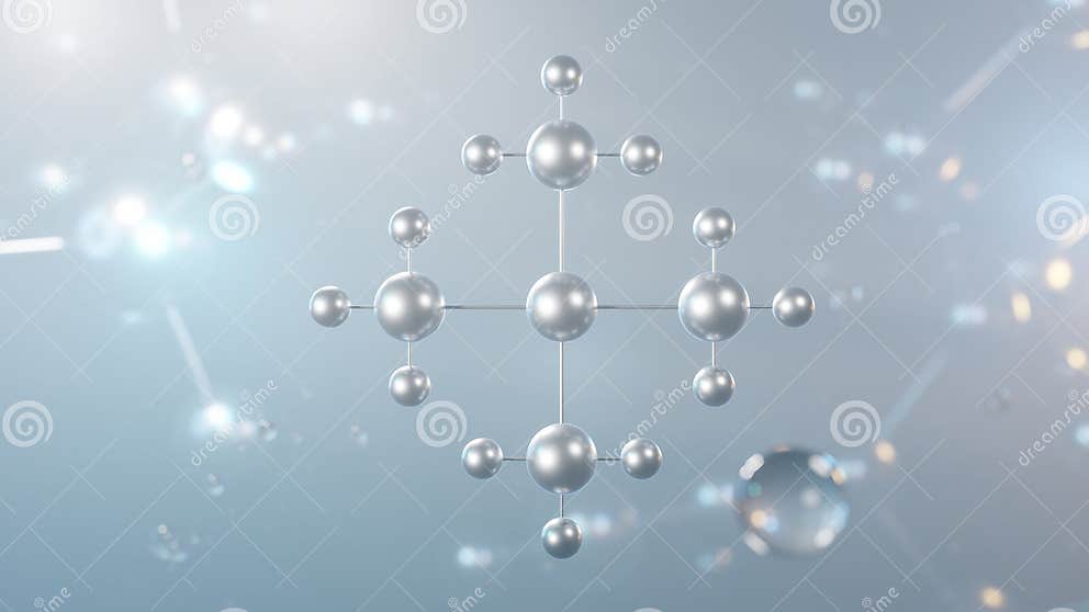 Neopentane Molecular Structure, 3d Model Molecule, 2.2-dimethylpropane ...
