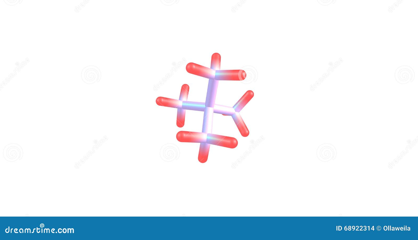 Neopentane Molecular Structure Isolated on White Stock Illustration ...