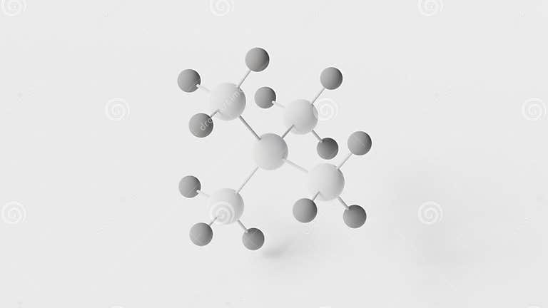 Neopentane Molecule 3d, Molecular Structure, Ball and Stick Model ...