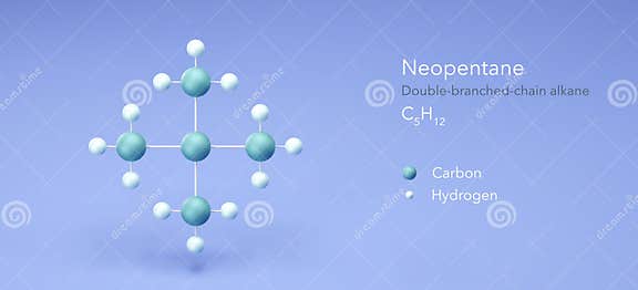 Neopentane Molecule, Molecular Structures, 2.2-dimethylpropane, 3d ...