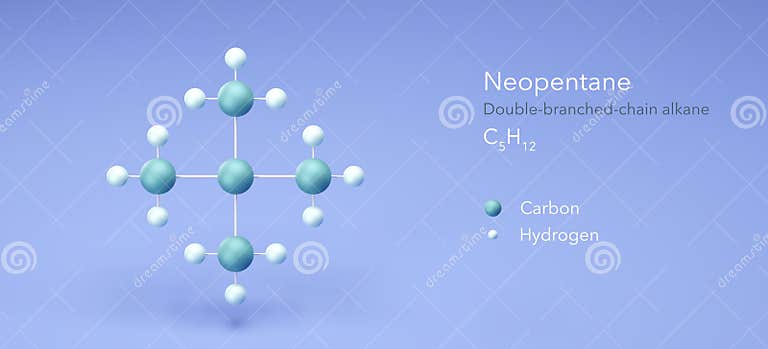 Neopentane Molecule, Molecular Structures, 2.2-dimethylpropane, 3d ...