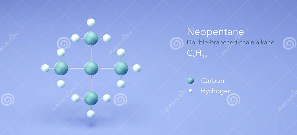 Neopentane Molecule, Molecular Structures, 2.2-dimethylpropane, 3d ...