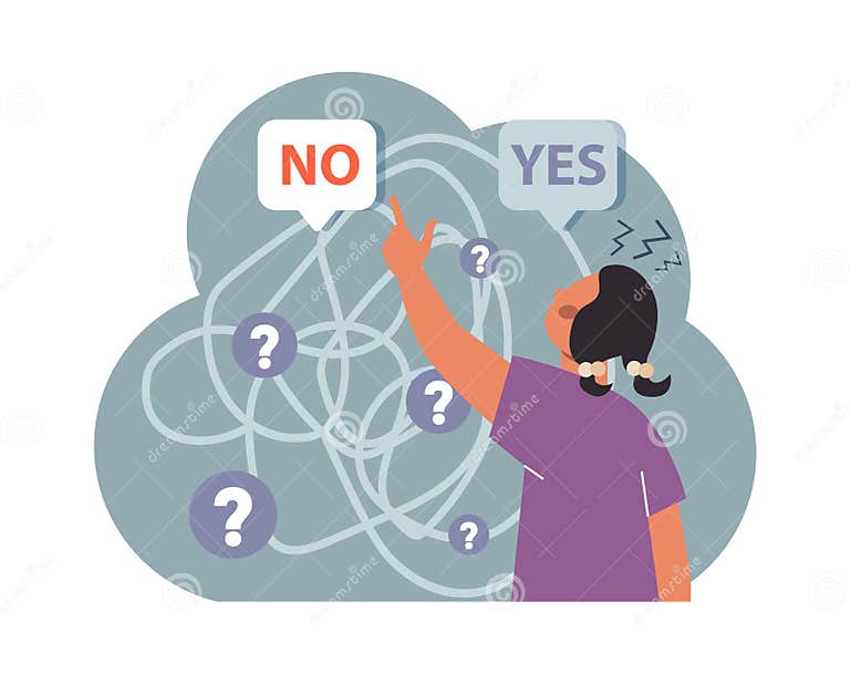 Neophobia, Fear of Anything New. Fixed Mindset, Negative Emotion Stock ...